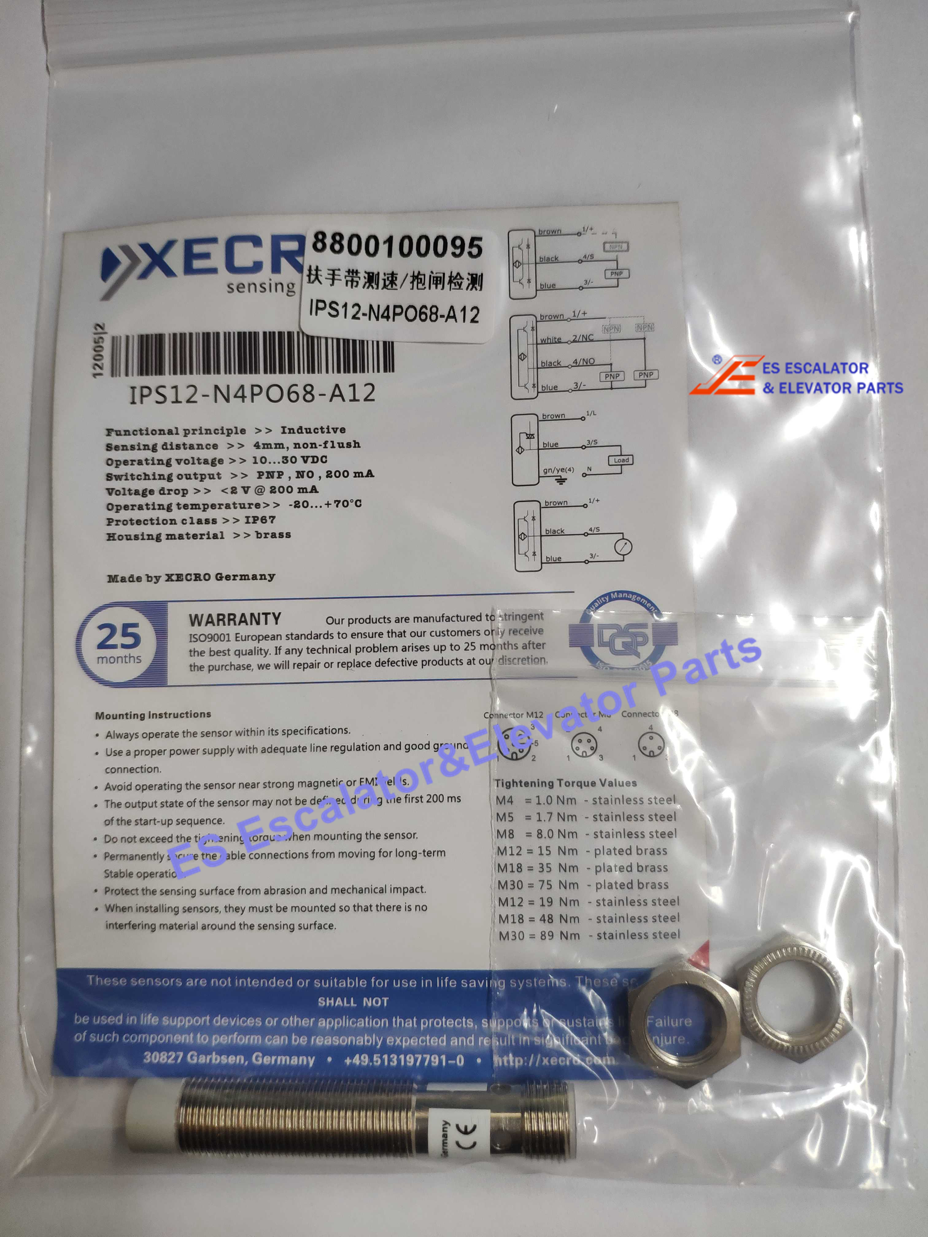 Handrail Speed Sensor_ 8800100095 Escalator Handrail Speed Sensor Use ...